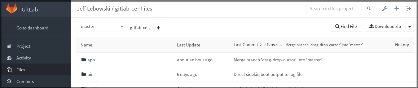 File finder · Workflow · Help · GitLab